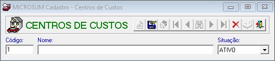 Cadastro de centros de custos – Microsum Tecnologia