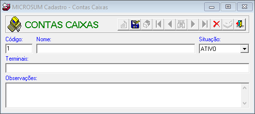 Cadastro de caixas – Microsum Tecnologia