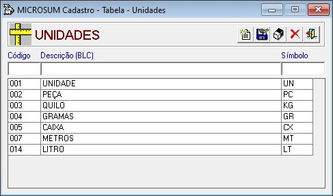 Cadastro de unidades – Microsum Tecnologia